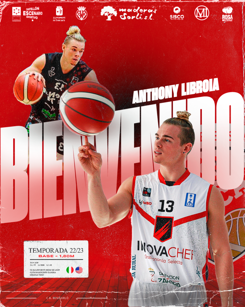 FICHAJE | Anthony Libroia Temporada 22/23 | Club Basquet Benicarló